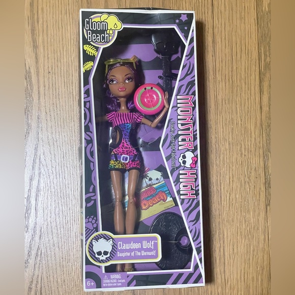 Mattel | Toys | Nib Monster High Gloom Beach Series Clawdeen Wolf Doll ...